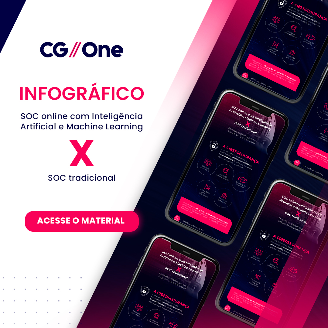 Infográfico - SOC com IA X SOC tradicional: conheça as diferenças - CG One